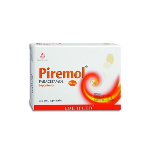 PARACETAMOL 300 mg, 3 sup, PIREMOL | Farmasuper